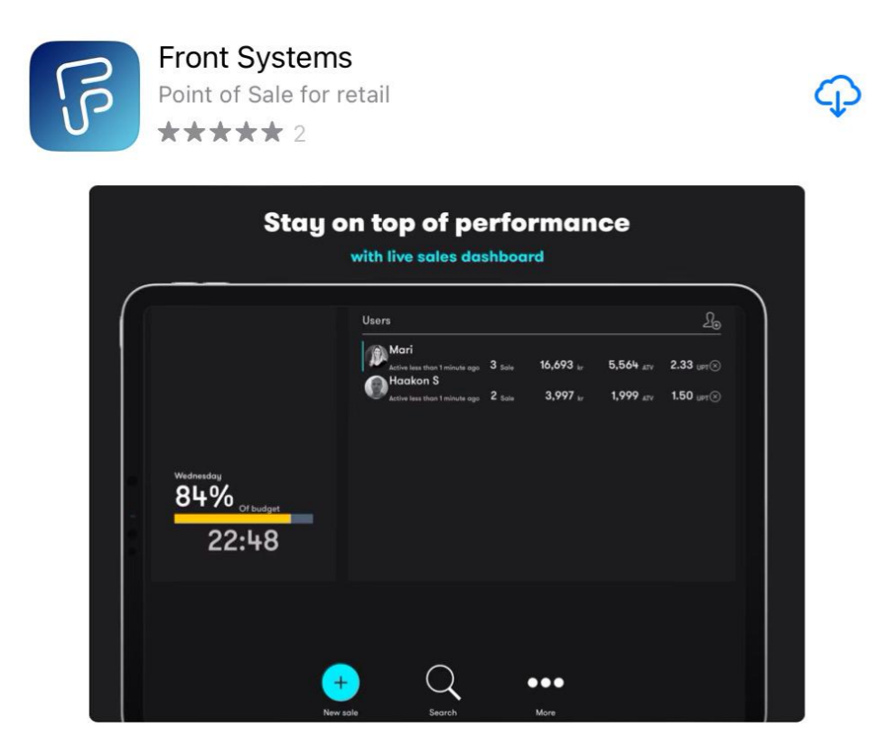 Install Front Systems POS – Front Systems