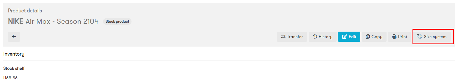 Size systems – Front Systems