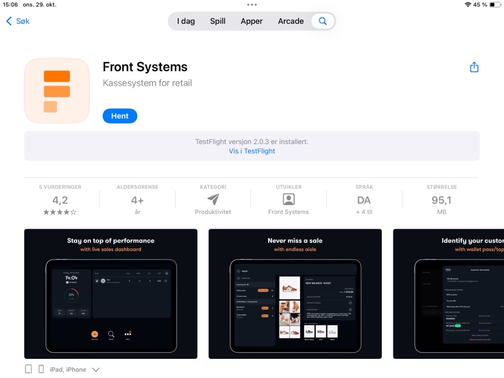 Install Front Systems POS – Front Systems